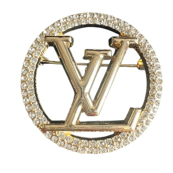 Louis Vuitton | Jewelry | Louis Vuitton Gold Circle Lv Monogram Crystal ...